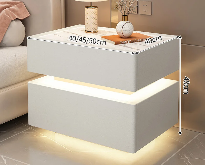 Modern Luxury Led Light Nightstand Table Bedroom Furniture For Night 20 ...