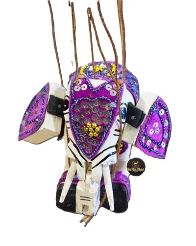 Myanmar Puppet Industry White Elephant Rope Puppet Adorable Marionette ...