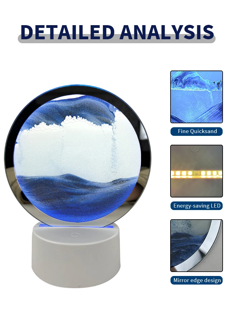 Modern Desk Light 3d Led Table Lamp Led Moving Art Dynamic Sandscape ...