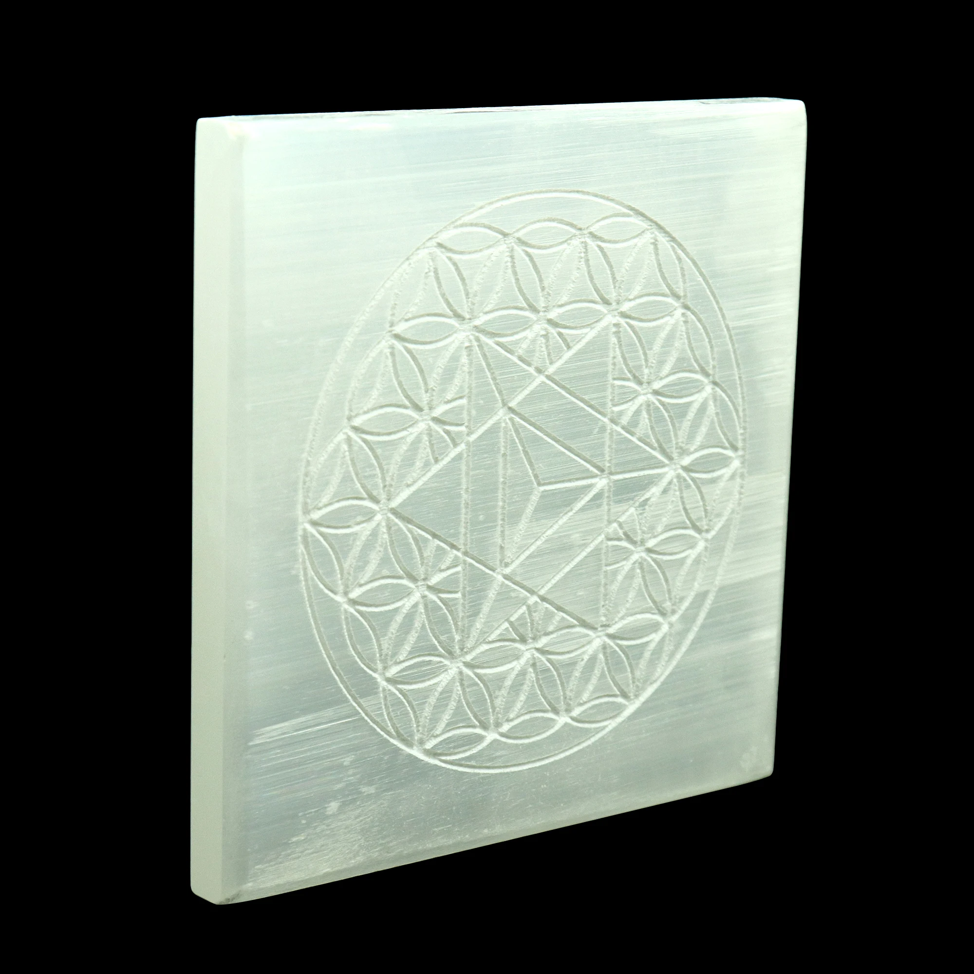 Reiki Healing Charging Selenite Plate Square Shape 80 Mm Engraved - Buy Selenite Gemstone Plate ...