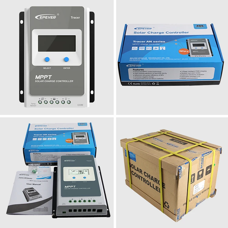 Epever Tracer 4210an 100v Pv 40a Mppt Lcd Display 12v 24v Auto Solar Charge Controller For Solar ...