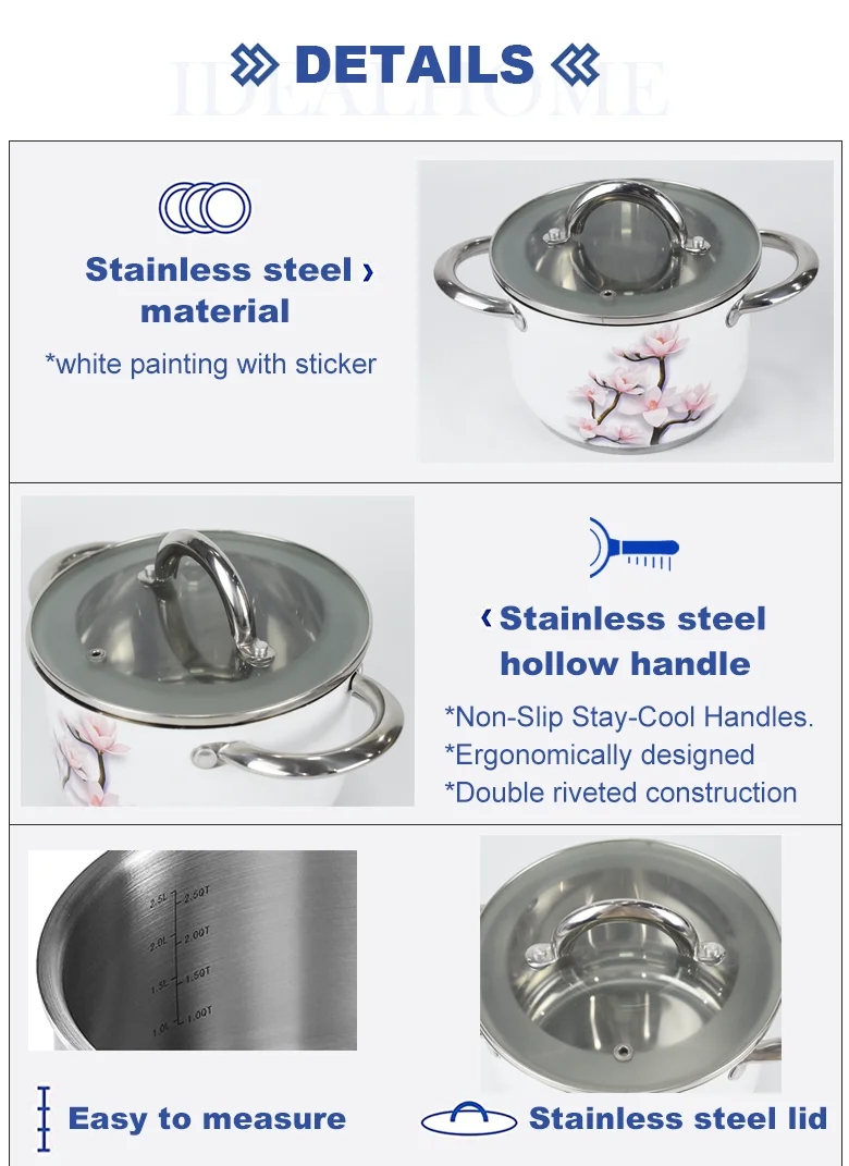 Custom Kitchen Induction Cooking Pots And Pans Set Casserole Nonstick ...