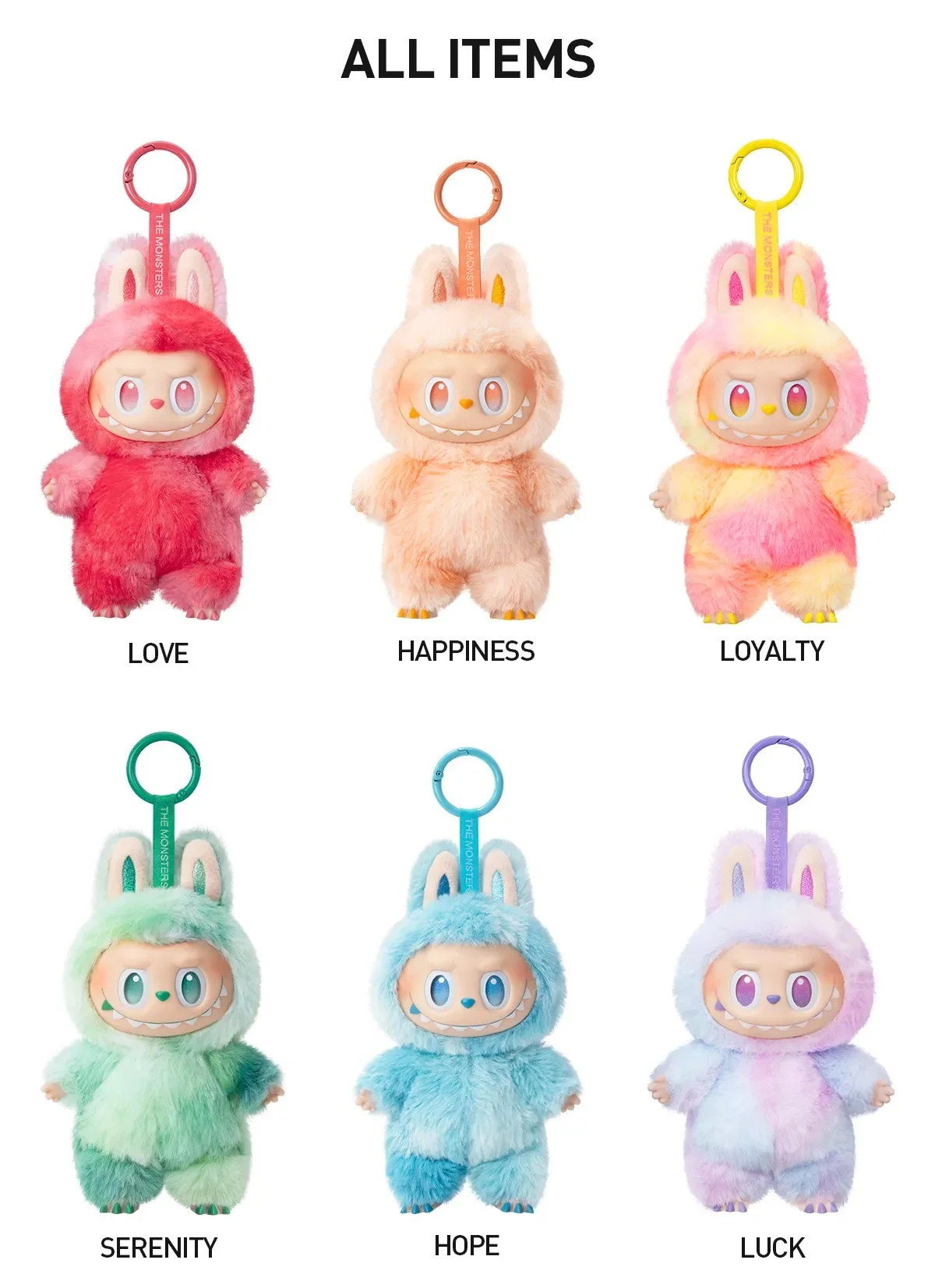 Labubu Doll First Generation Labubu keychain Mart High Quality Macaron ...