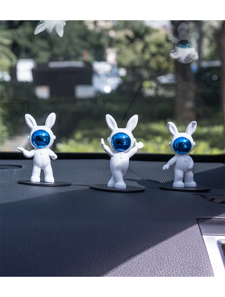 Electroplating Bunny Ornament Tide Play Astronaut Rabbit Desktop ...