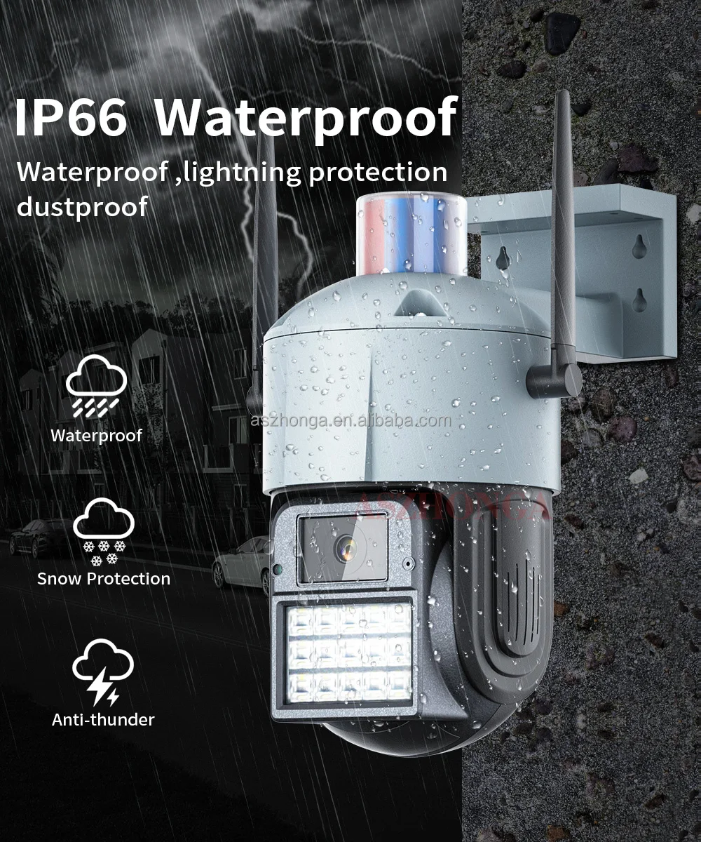 4k Wireless Wifi Security Ip Network Camera 4x Zoom 5mp Hd Ptz Outdoor ...