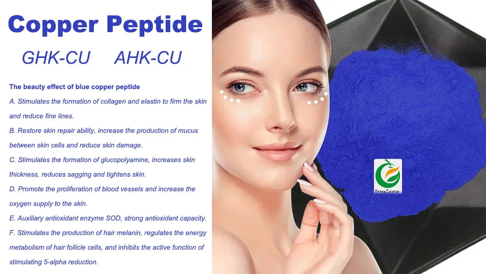 Cosmetic Ingredients Blue Copper Peptides Powder Ghk-cu Ghk Cu Copper ...