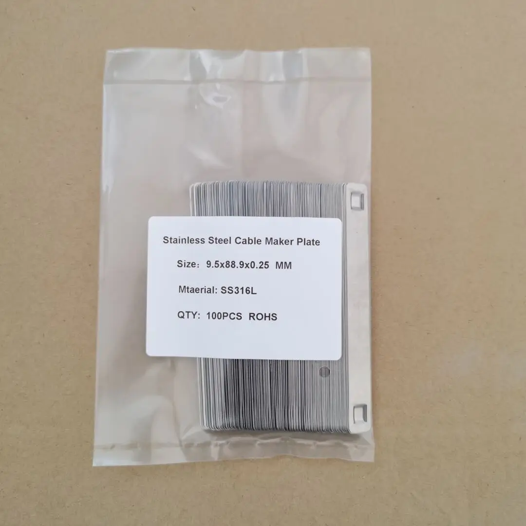 Corrosion Resistance Unengraved SS316 Cable Tie Tag