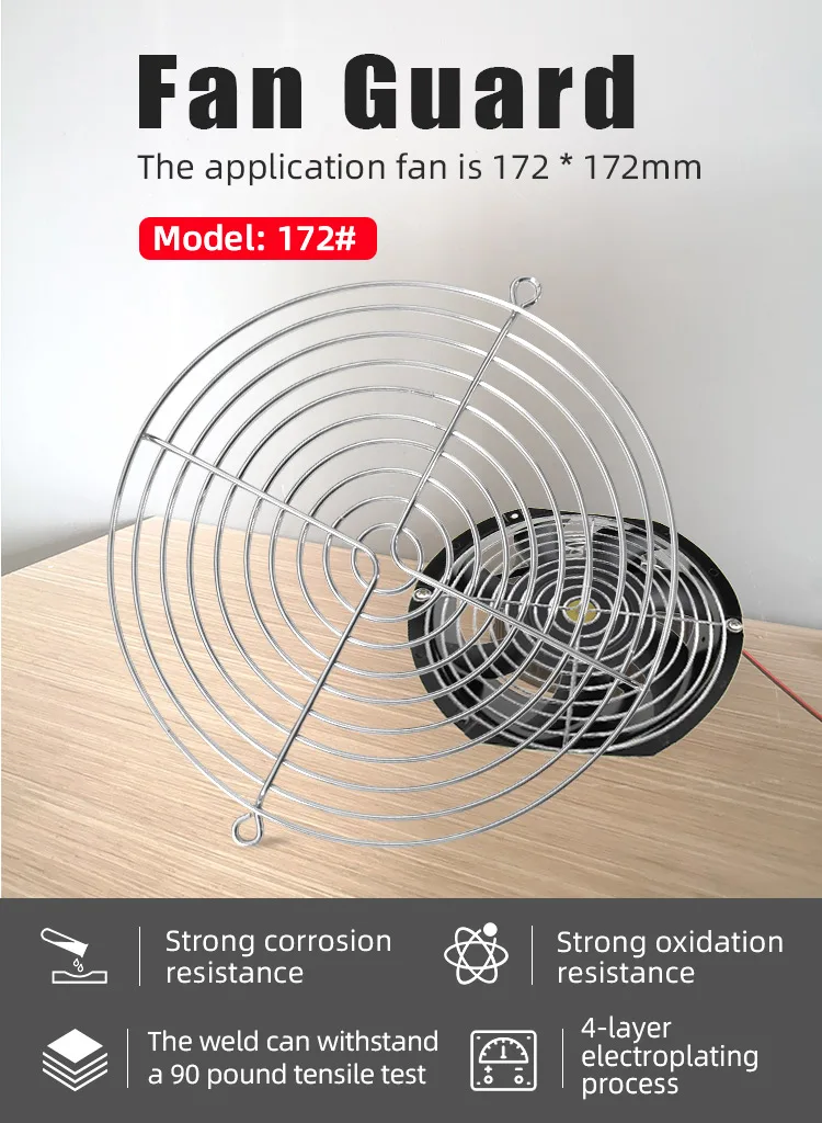 170mm Mesh Silver Metal Fan Guard Computer Fan Grille 170mm - Buy ...