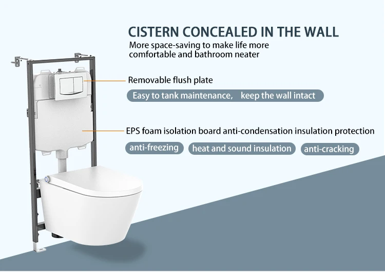 Good Quality Dual Flush Concealed Cistern for Wall Hung Toilets