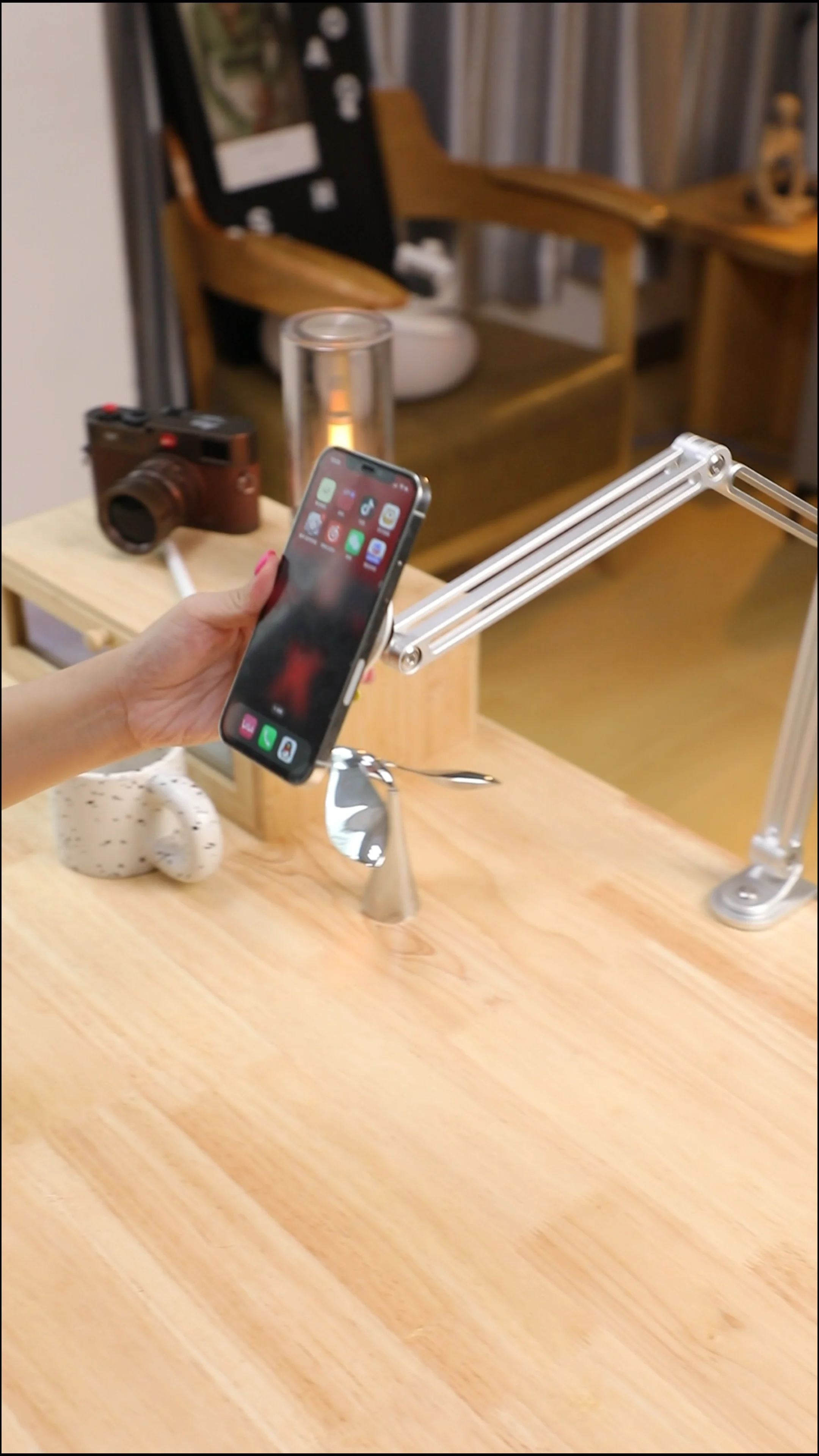 Boneruy Z67 Triple Arms Lazy Mobile Stand Aluminum Alloy Adjustable ...