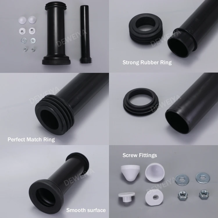 Bathroom WC Toilet Concealed Cistern tank Connector Pipe PP Plastic ...