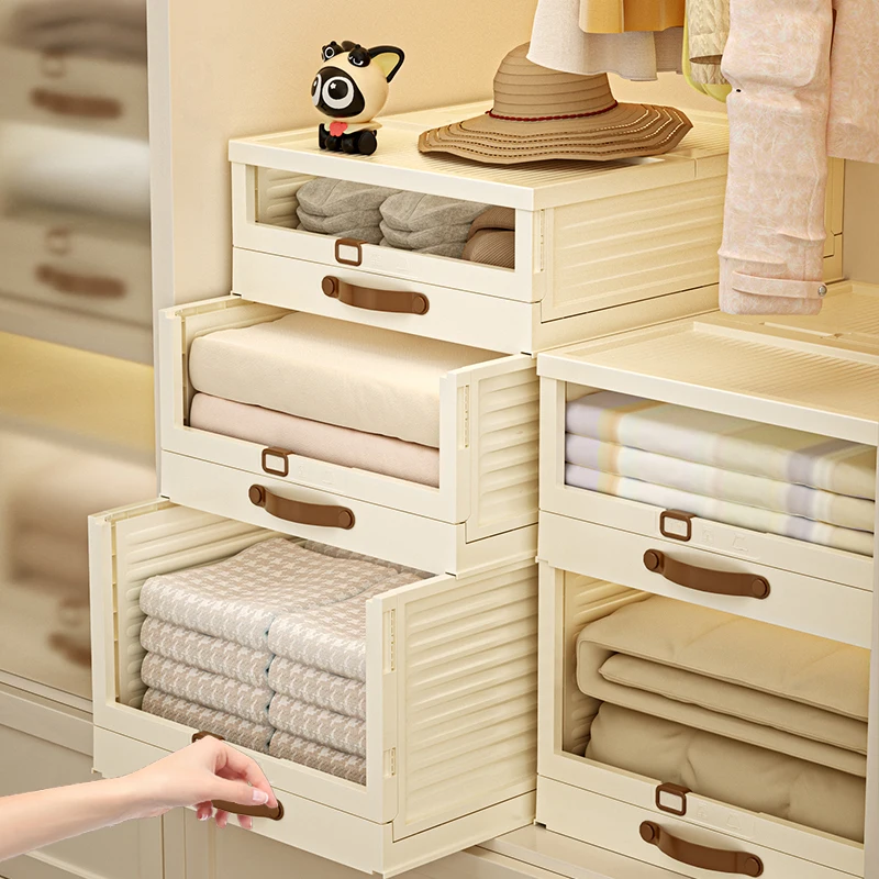 Foldable Plastic Storage Drawers & Carts for Clothes Organization ...