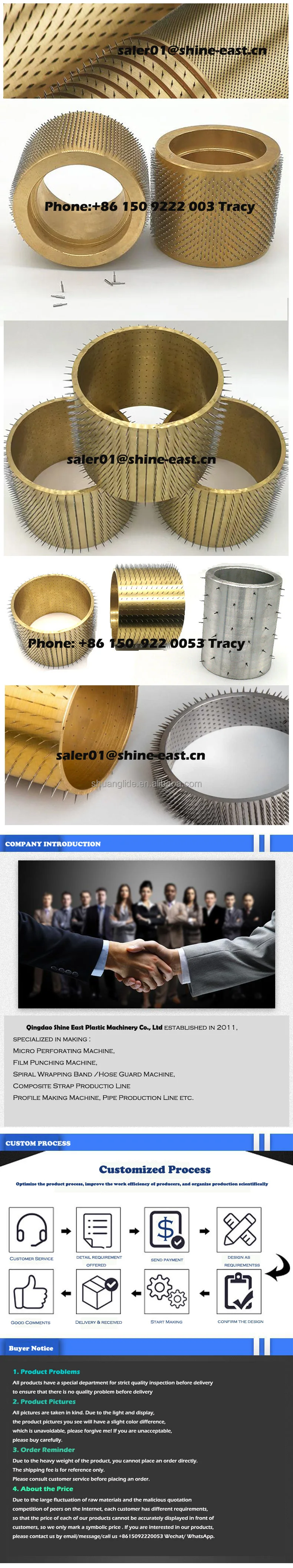 Custom Perforating Pinned Needle Roller Copper Needle Roller Textile ...