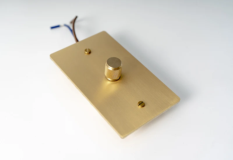 New Arrival Brass Gold Panel Us Standard 1gang Dimmer Brass Knurled ...