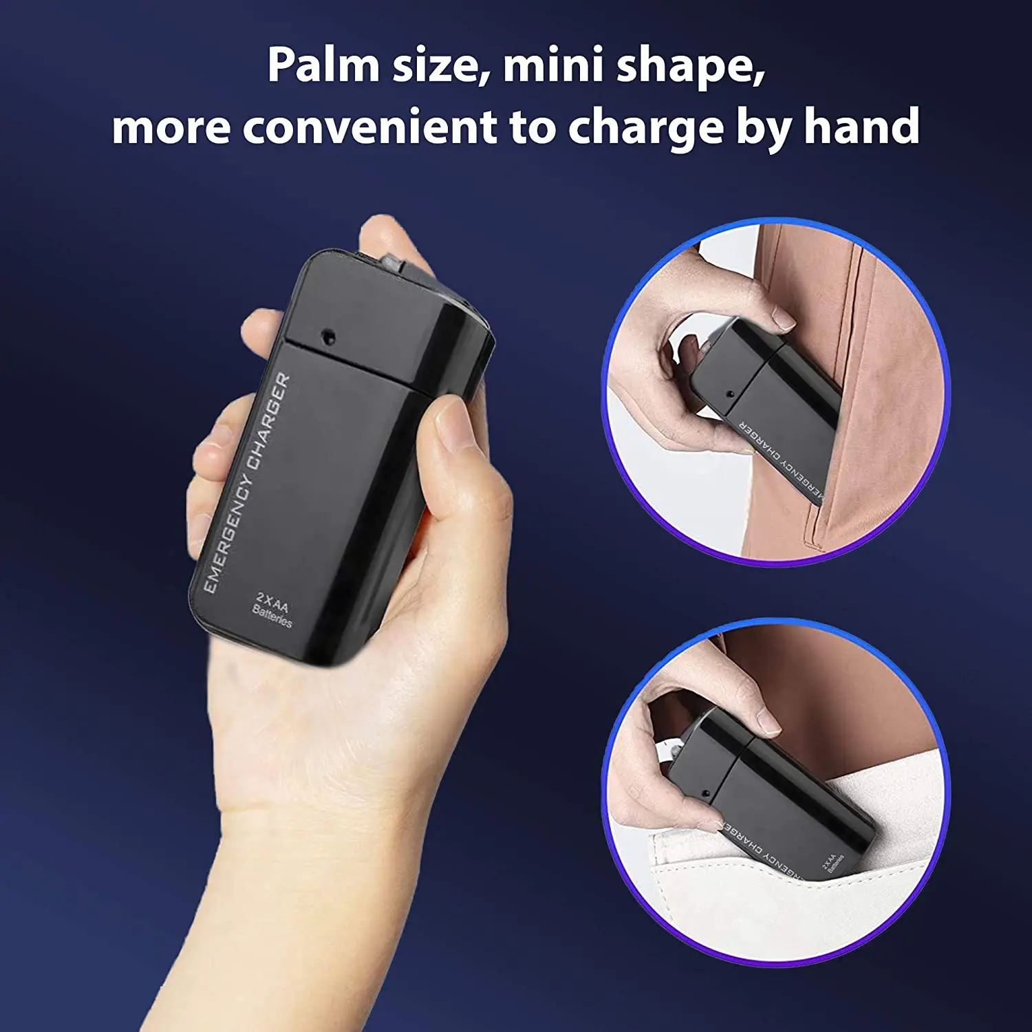 Mini Mobile Charger - One Time Use Power Bank 1000mah
