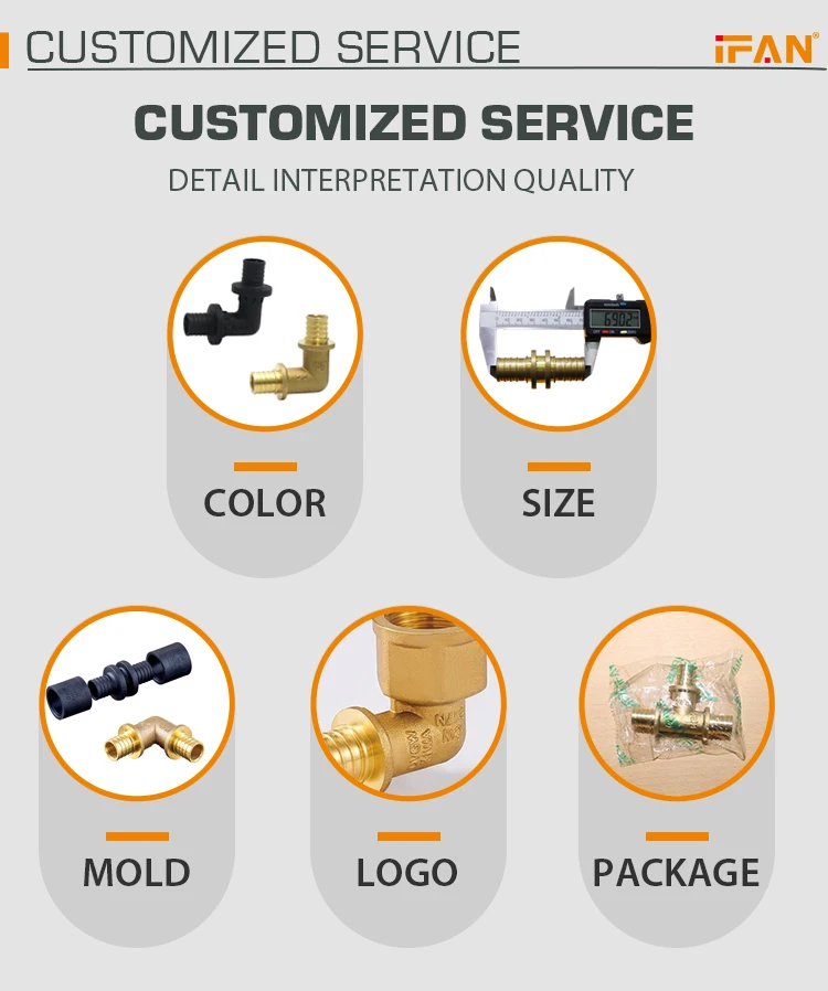 IFAN OEM Full Sizes ASTM F1974 PEX AL PEX Fittings Threaded Elbow 20 ...