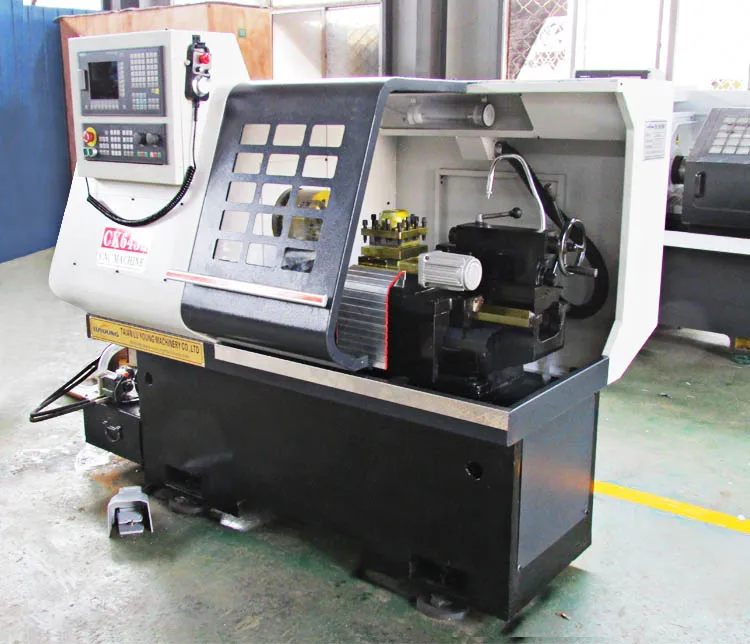 Ck6432 Small Automatic Bar Feeder Cnc Metal Lathe With Fanuc Control ...