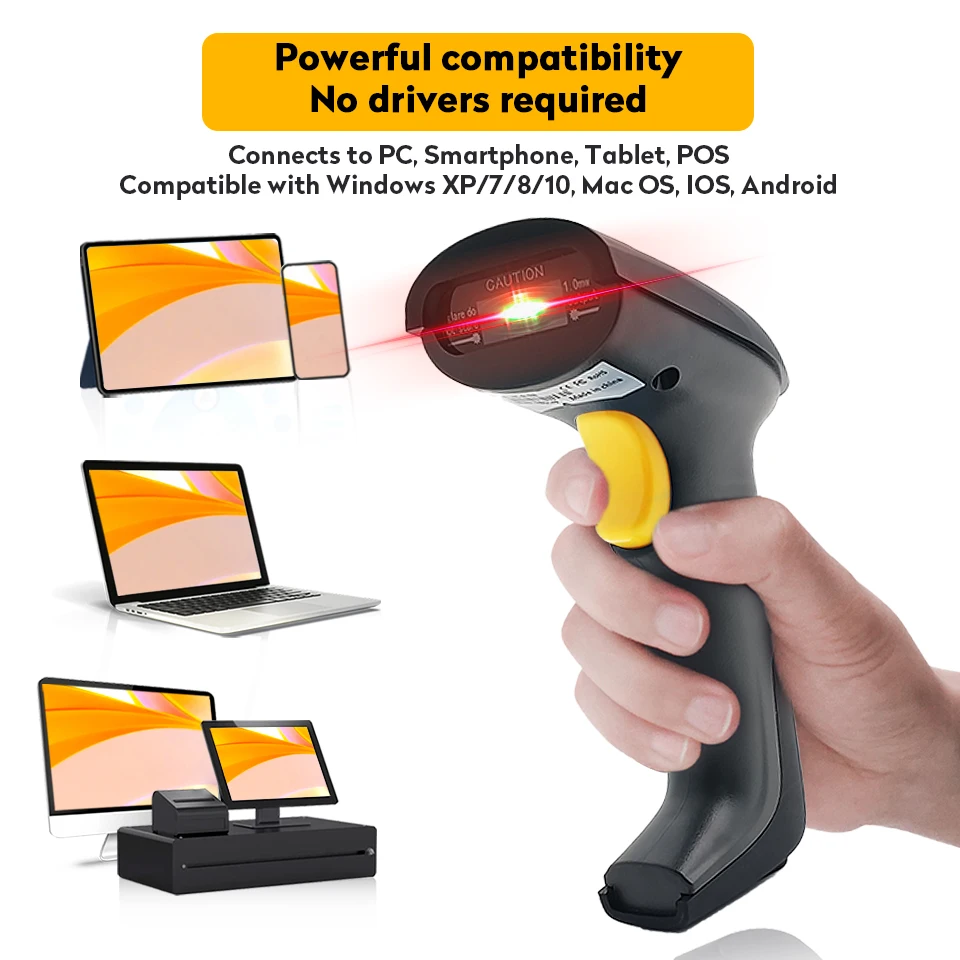 JR 1D 2D Bluetooth Barcode Scanner - Reliable and Affordable