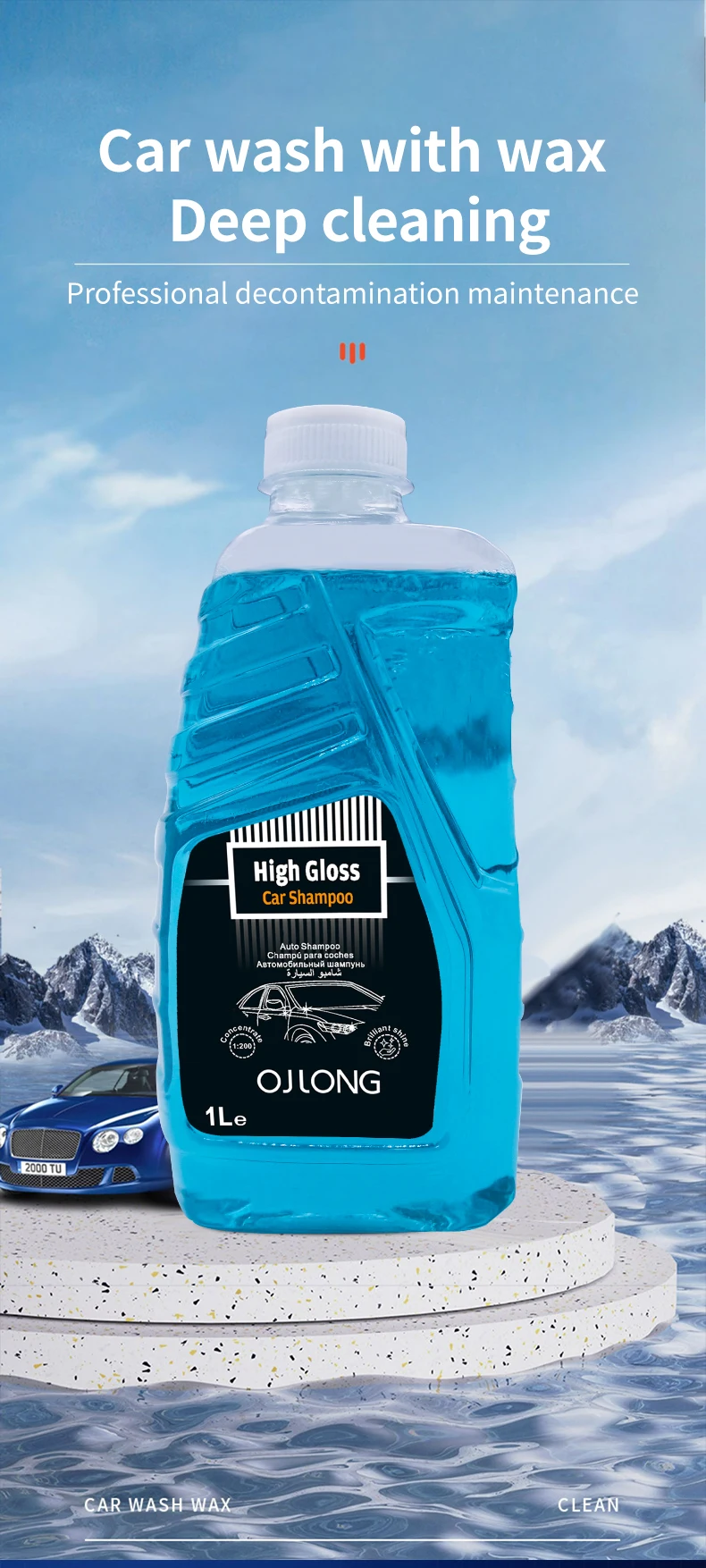 Snow Foam Car Wash Soap Auto Cleaner Snow Foam Wash & Wax Premium Car ...