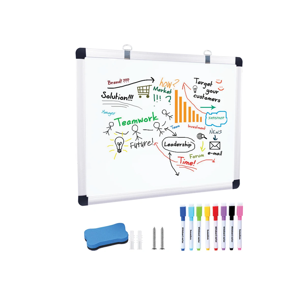 Dry Erase Whiteboard Magnetic Calendar Whiteboard For Wall With ...