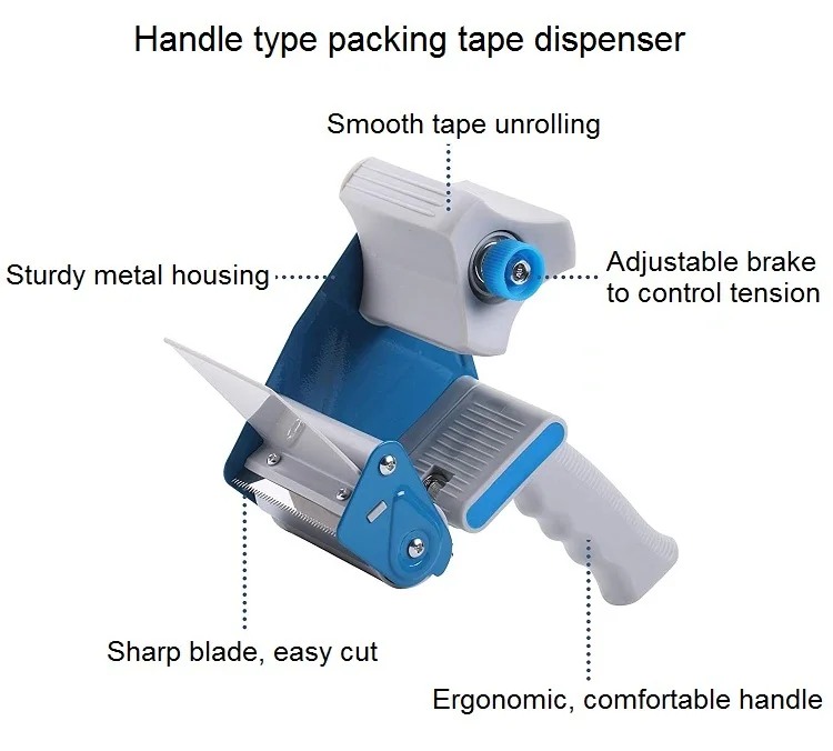 Portable Handheld Tape Dispenser - Finger-Operated Fast Cutting 2" & 3 ...