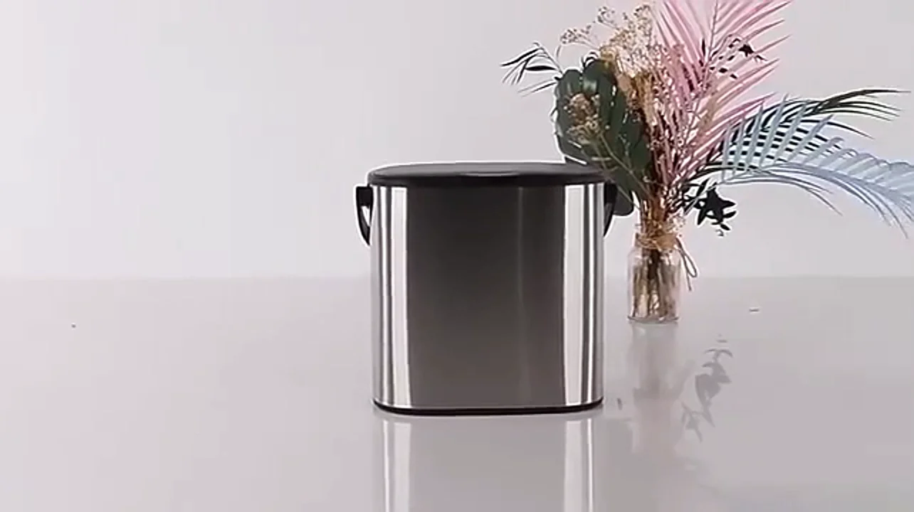 New Design 5L Waste Bin kitchen Wall-mounted Stainless Steel Waste Bin ...