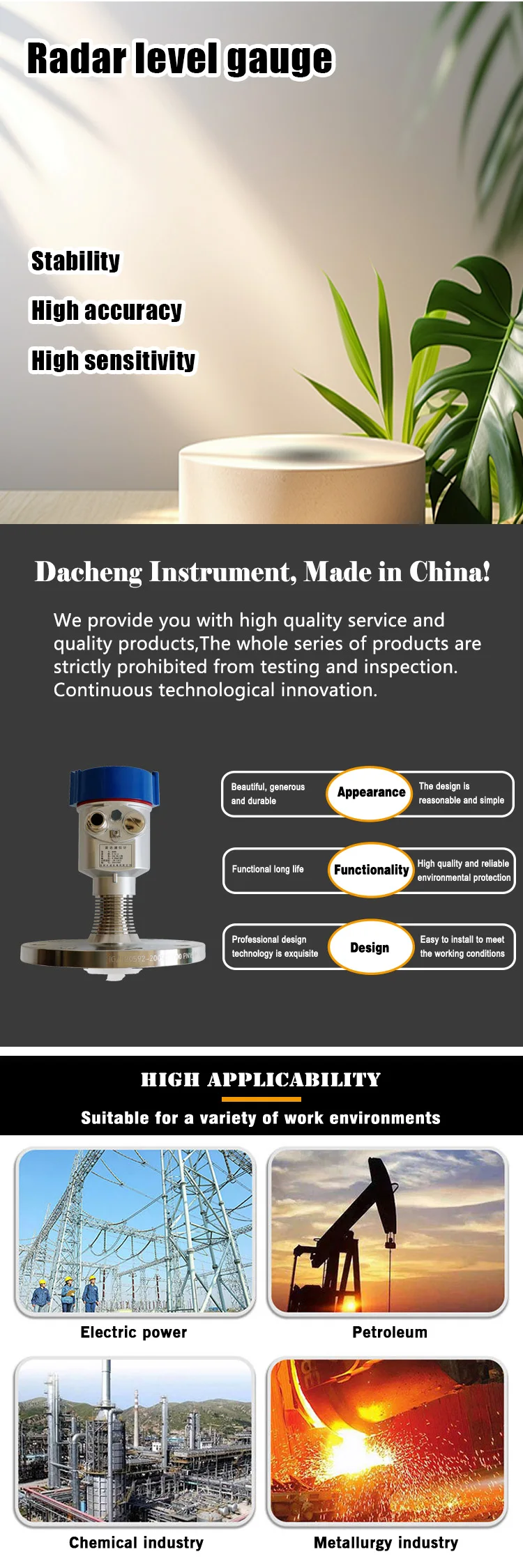 High-Frequency Radar Level Gauge Tank System Physical Measuring ...