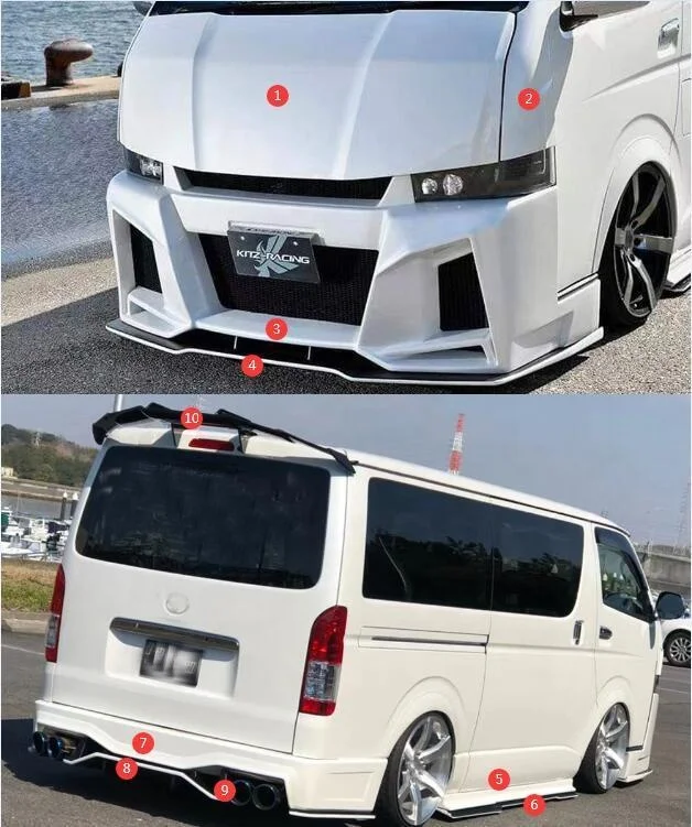 Hiace Commuter 2005-18 Bodykit Kitz-Racing Desgin Full Kits