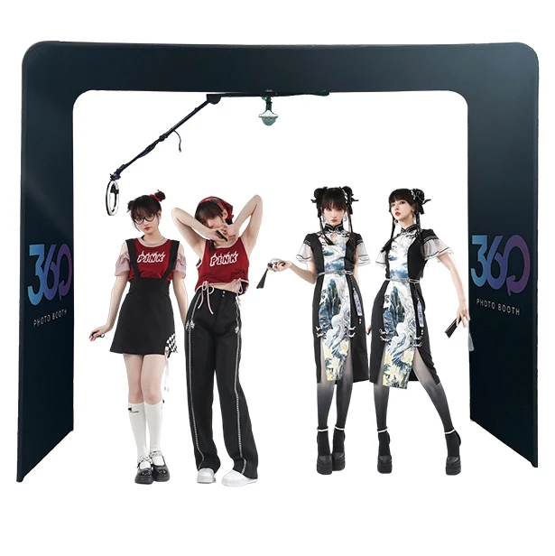 Intelligent Operation Video Booth Overhead 360 Photo Booth White Sky ...
