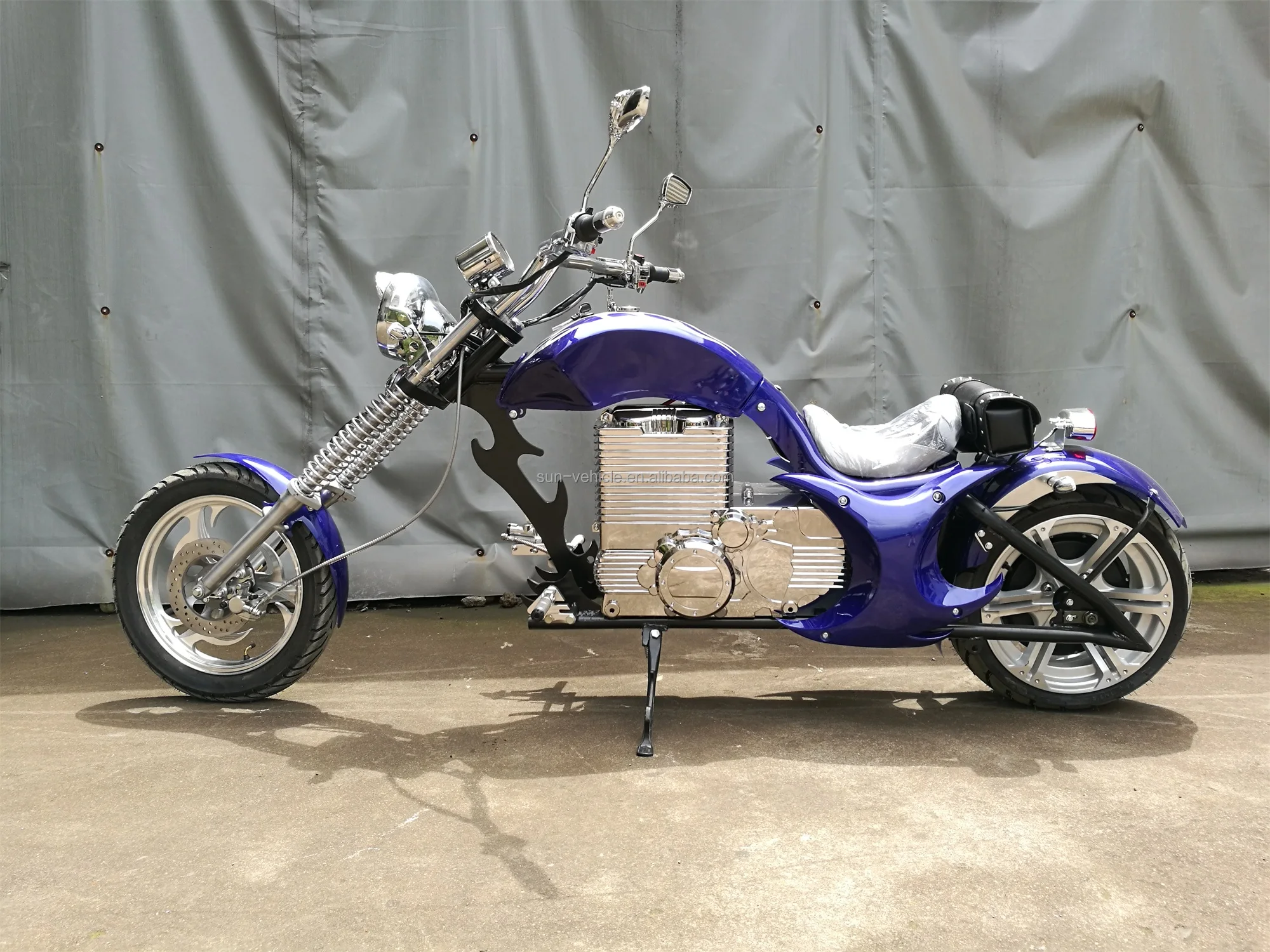 3000W 72V Electric Chopper Motorcycle - Lead-Acid or Lithium Battery