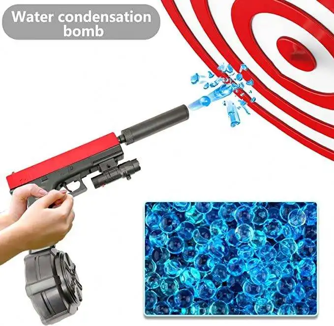 Airosoft Splat Gel Ball Blasters Glock Water Bead Paint Ball Real Gun ...