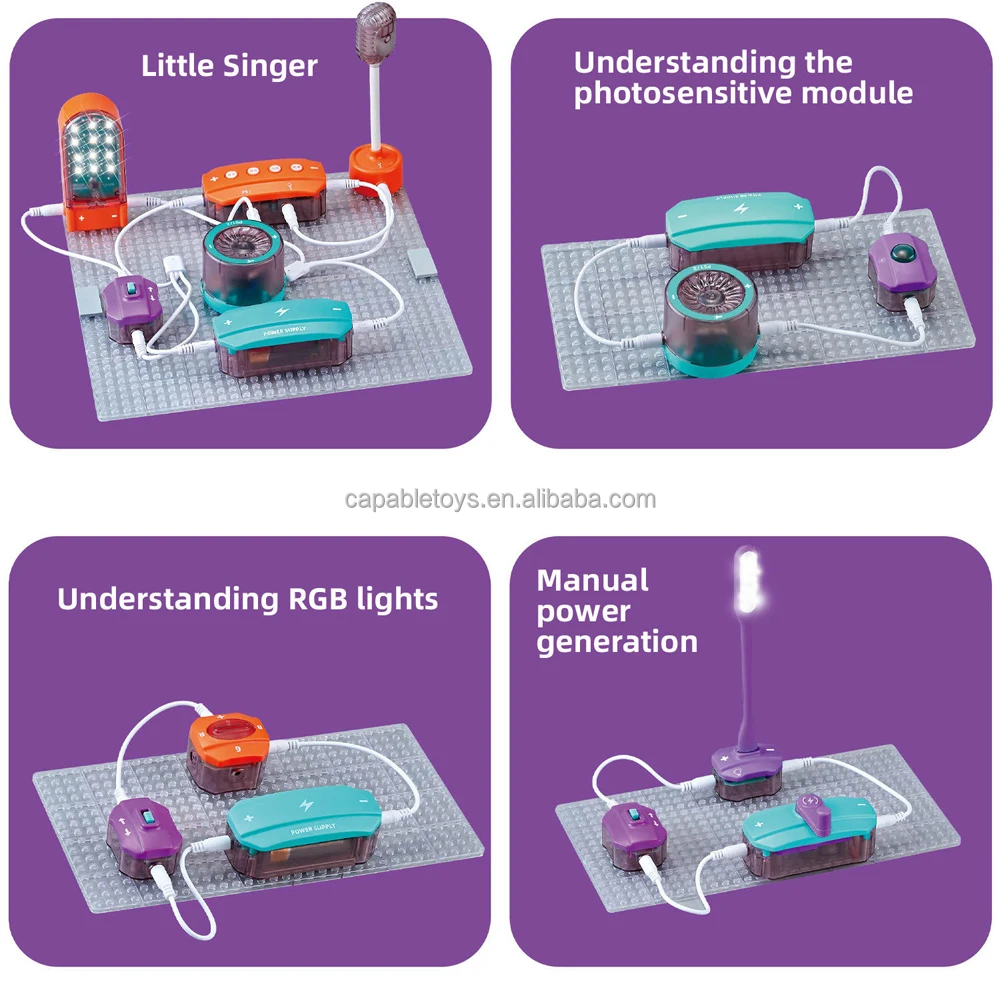 53pcs Electric Circuits Blocks Diy Circuit Link Board Electronics ...