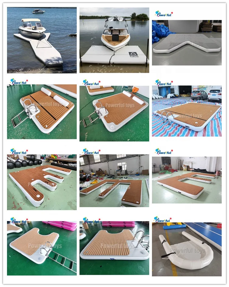 4.5x3m Drop Stitch Custom Motor Boat Jet Ski Floating Island Inflatable ...