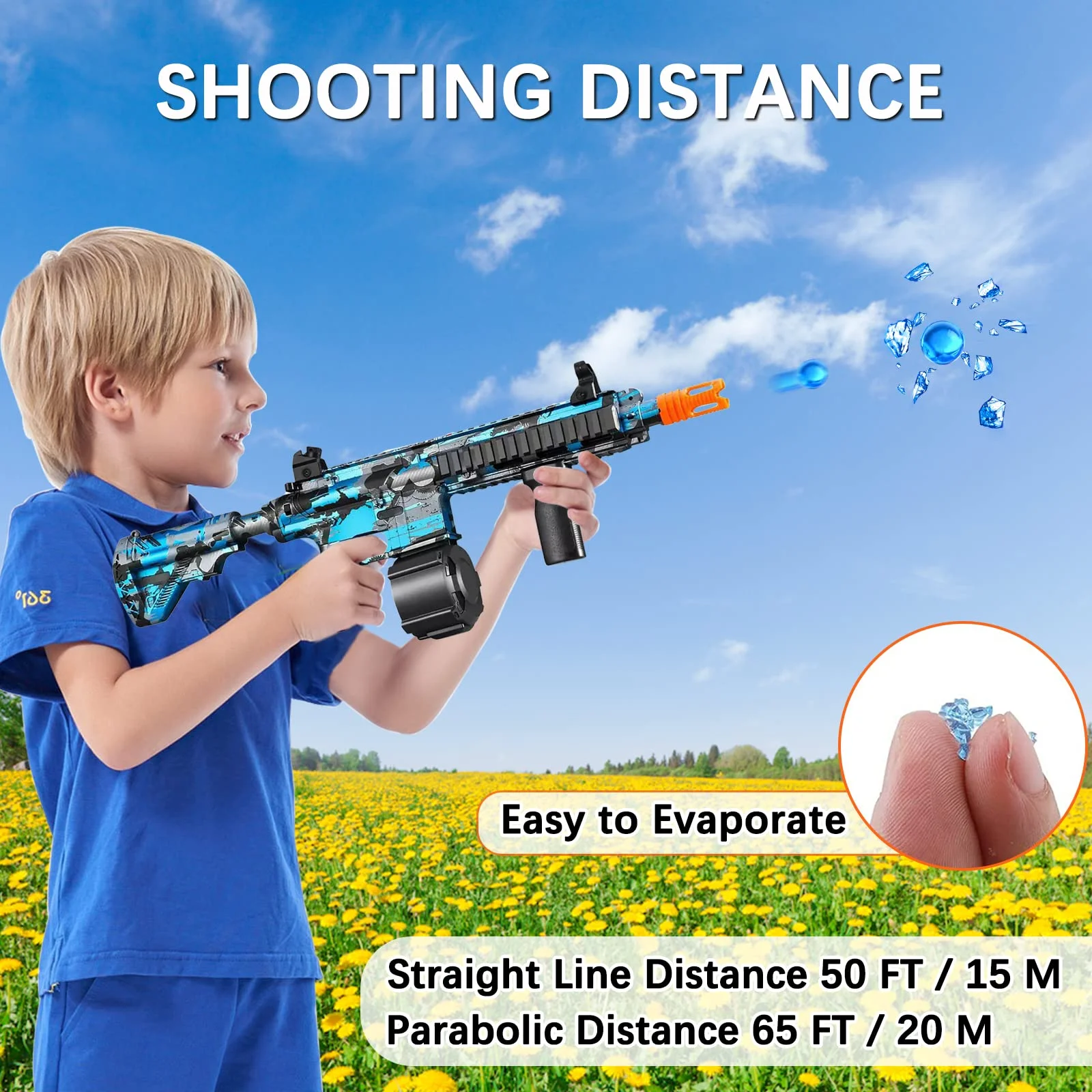 Water Gel Blaster Gun Electric Graffiti Air Rifle Weapons Paintball Toy ...