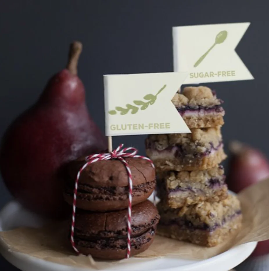 Disposable Food Grade Dessert Sandwich Cake Markers Custom Logo Burger ...