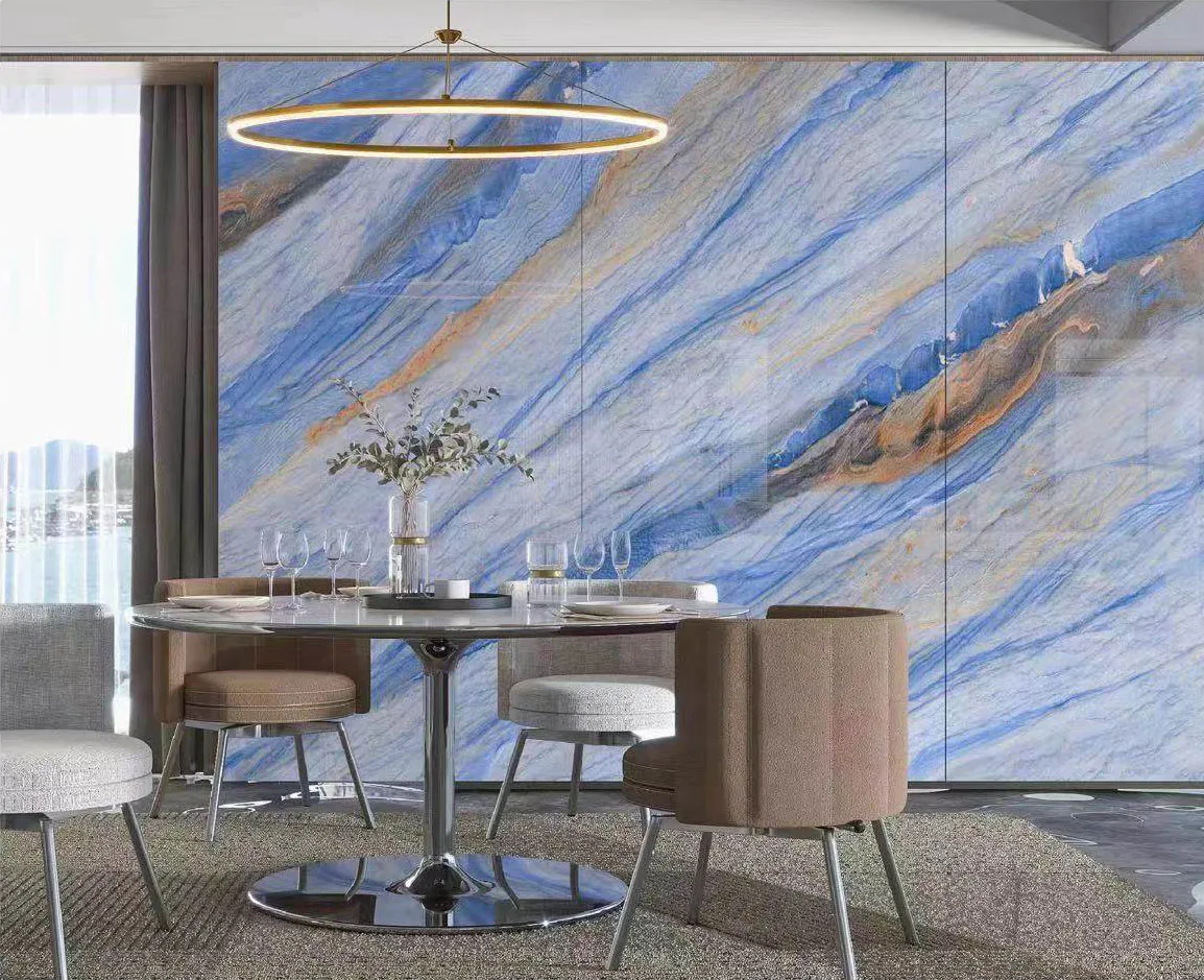 Polished Marble Look Slabs - Durable Sintered Stone