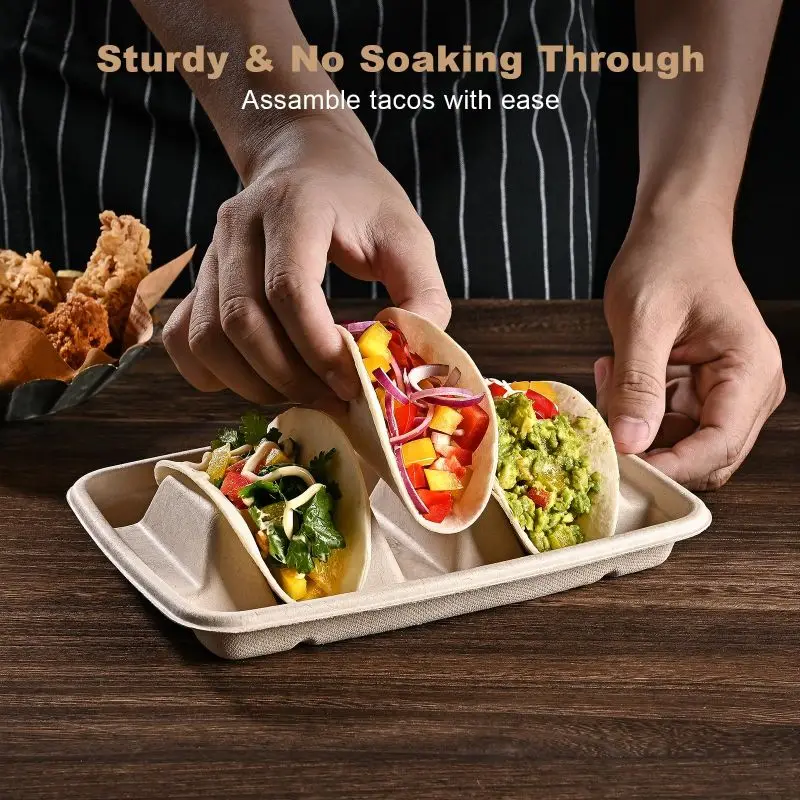 Eco-friendly Taco Packaging - Customizable & Biodegradable