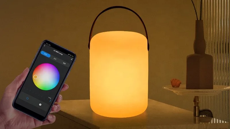 Custom Alexa Bedside Lamp Smart App Control Usb Rechargeable Battery ...