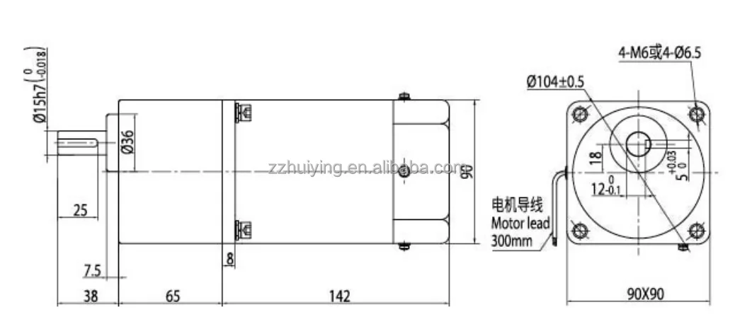 High Torque AC Induction Motor with Fan Cooling 120w Single-phase 50Hz ...