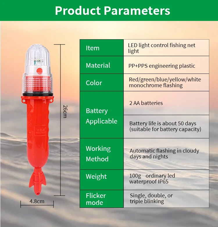 Fishing Net Signal Light Attract Fishing Net Camping Outdoor Light ...