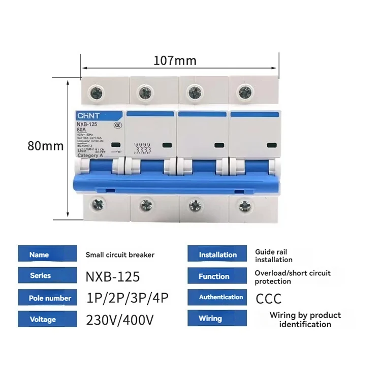 Chint Nxb-63 1p Mcb Circuit Breaker Chint Disjuncteur Bipolar 63a 100a Mcb 1p 32a Circuit ...