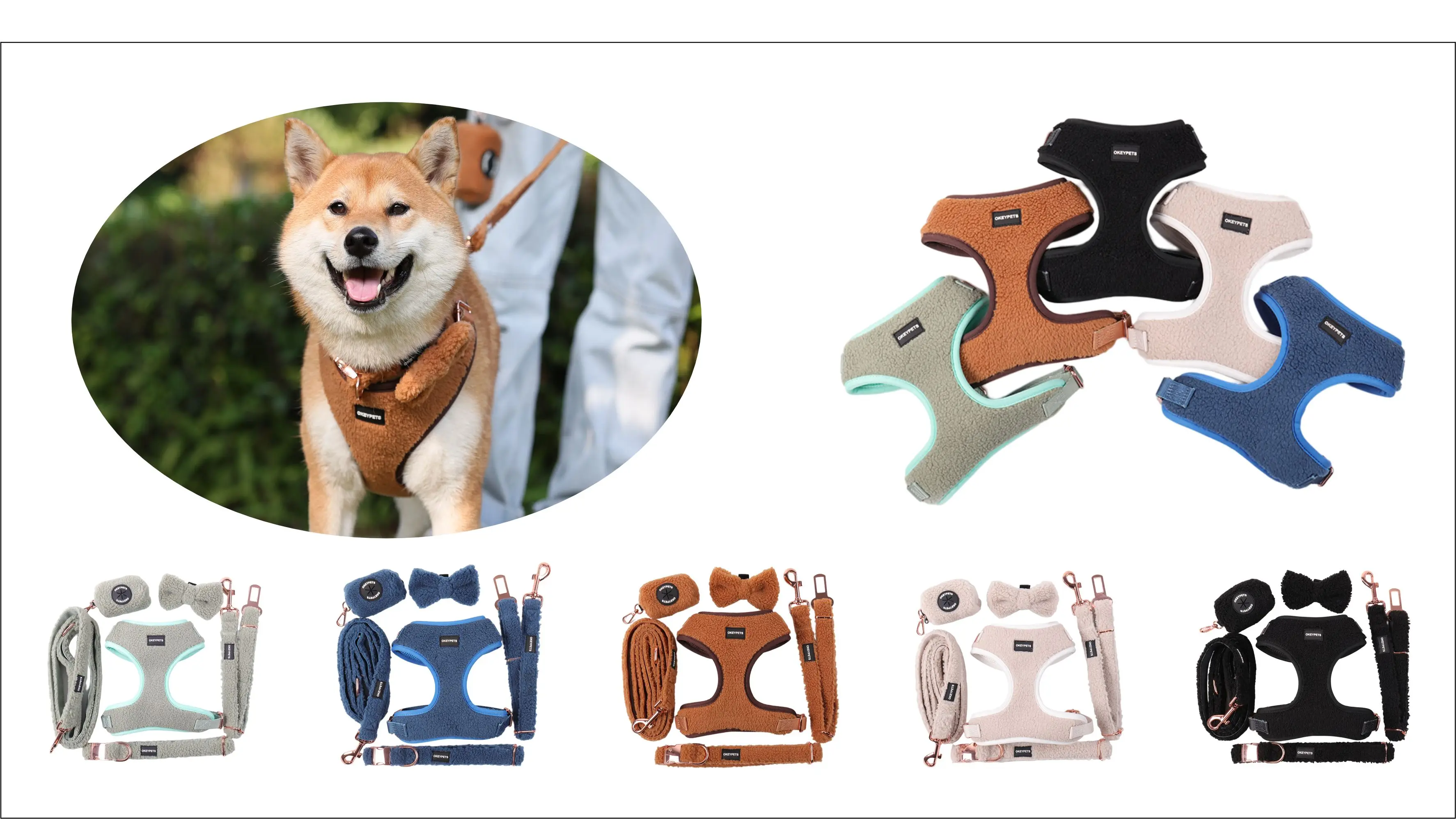 Wholesale Custom Sherpa Pet Accessories Dog Collar Outdoor Portable ...