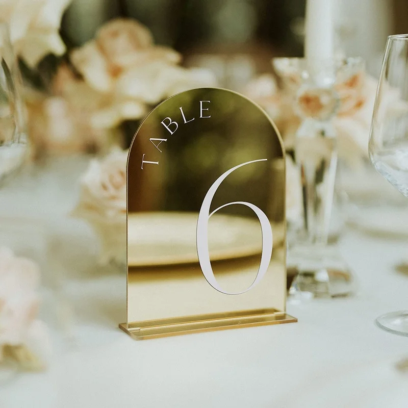 Acrylic Table Numbers - Elegant Wedding Decor Solutions