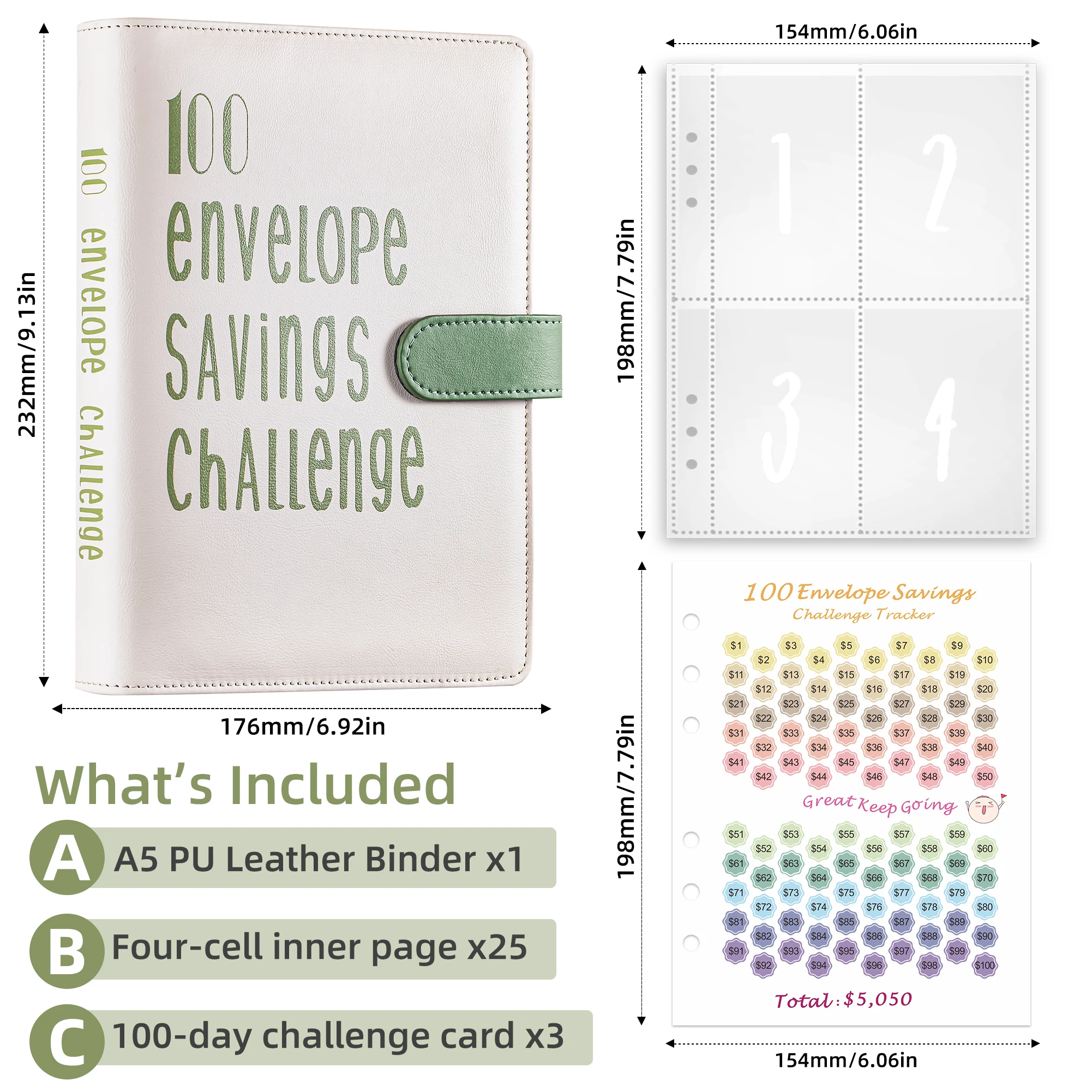 100 Envelope Savings Challenge Low Income Savings Challenge Book Budget ...