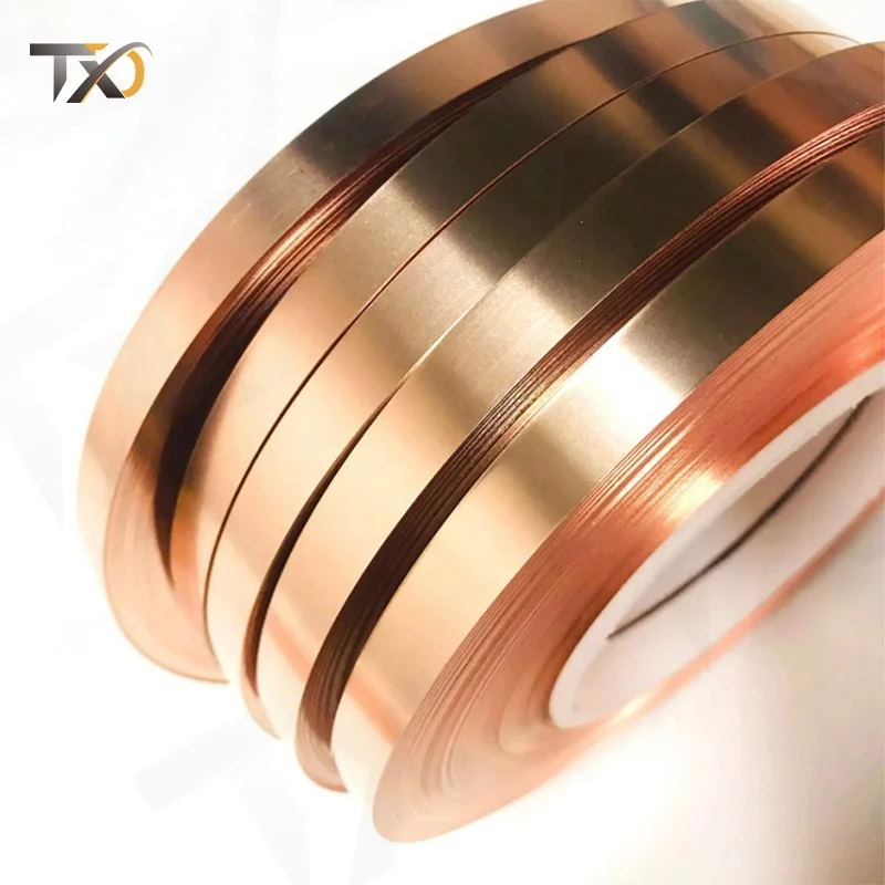 Non-ferrous Metal Copper Coil Strips 0.2mm 0.3mm 0.5mm Thin Copper ...