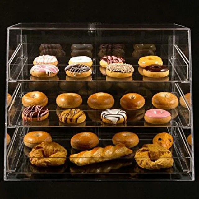 Cookie Bakery Pastry Display Case Stand Cabinet Cakes Donuts Cupcakes ...