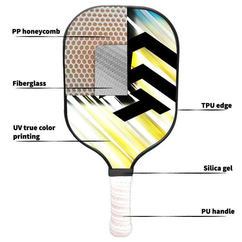 Fiberglass Pickleball Paddle Set Usapa Standard Pp Honeycomb Core 80z ...