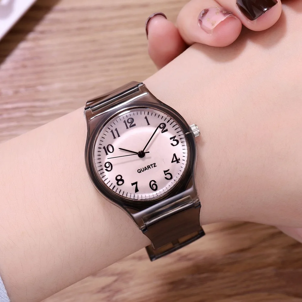 Transparent Jelly Watches Kids Classic Casual Quartz Wristwatch For ...