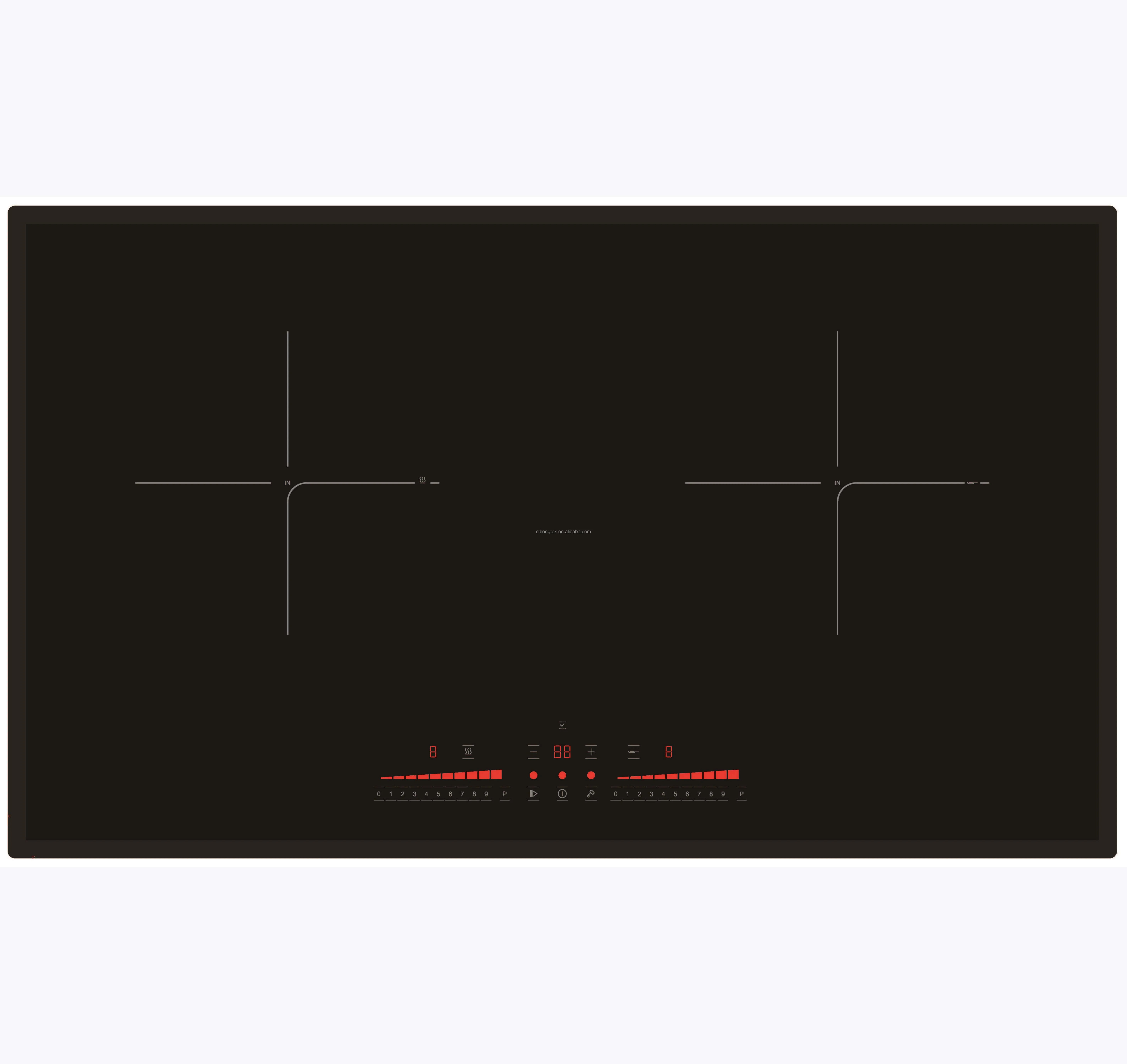 730mm 2 Burner Induction Cooker Electric 4000w Built-in Cooking Stove ...