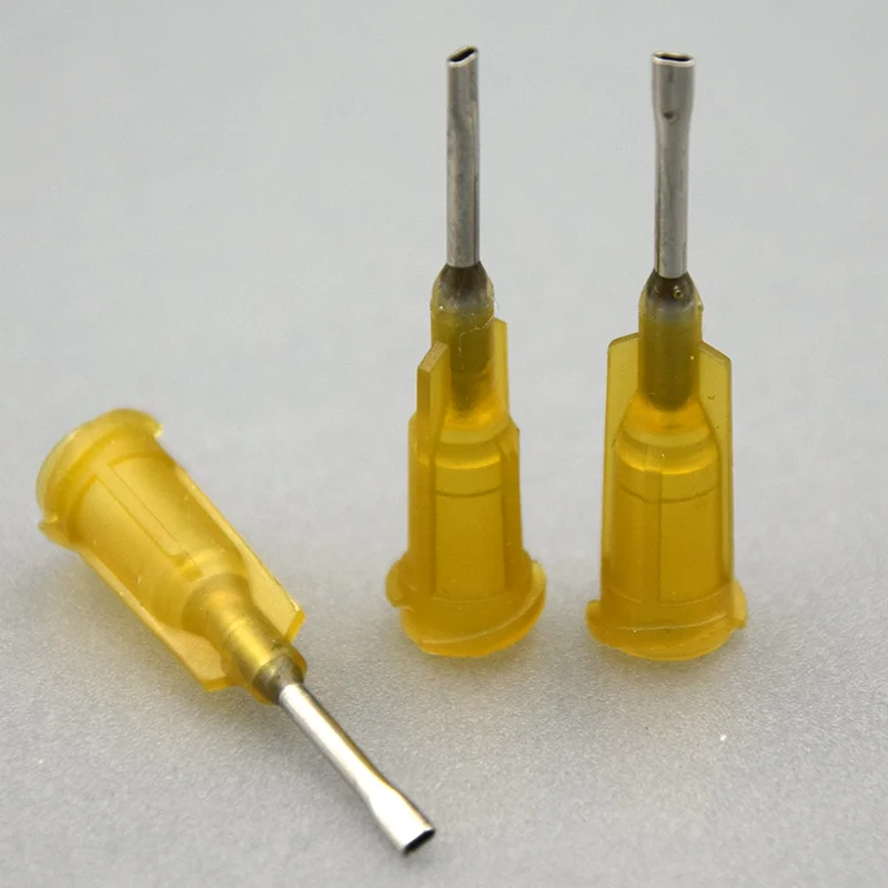 Stainless Steel Flat Mouth Dispensing Needle With Plastic Seat Screw ...